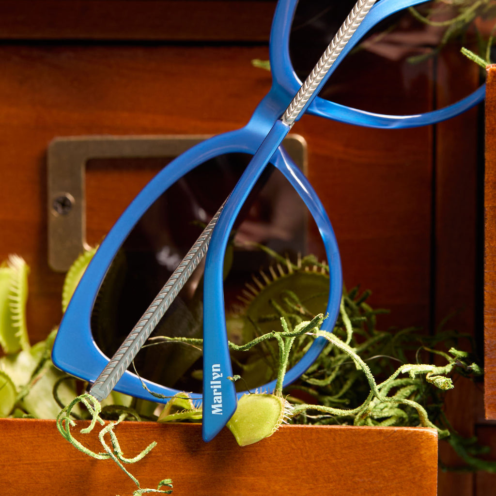 Wednesday Cat Eye Sunglasses | Blue & Grey Gradient | DIFF Eyewear