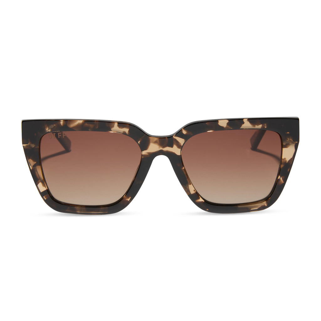 Amara Square Sunglasses | Espresso Tortoise & Brown | DIFF Eyewear