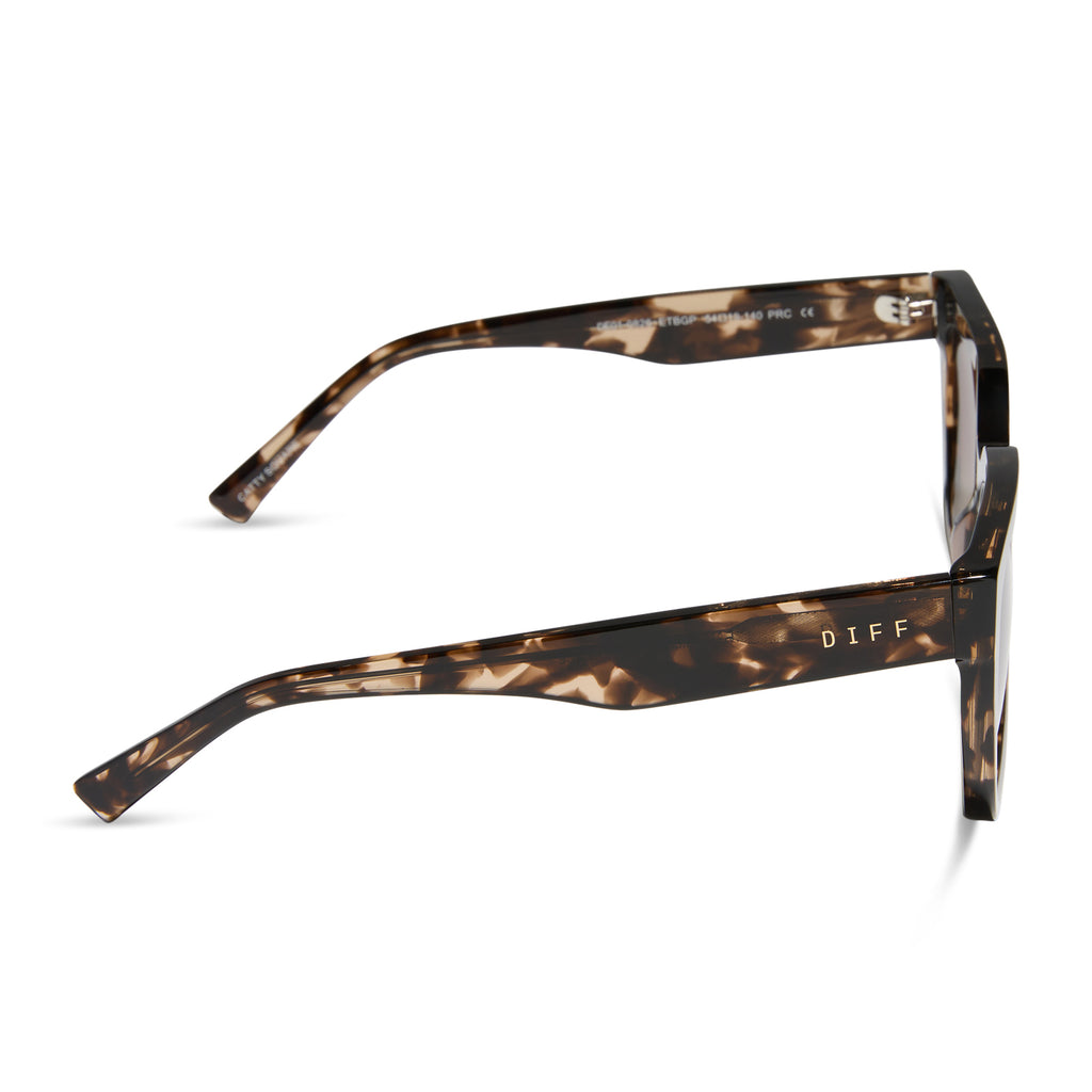 Amara Square Sunglasses | Espresso Tortoise & Brown | DIFF Eyewear