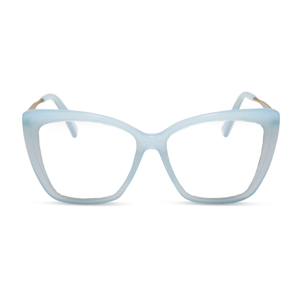 Becky Ii Cat Eye Prescription Glasses Blue Dust Diff Eyewear