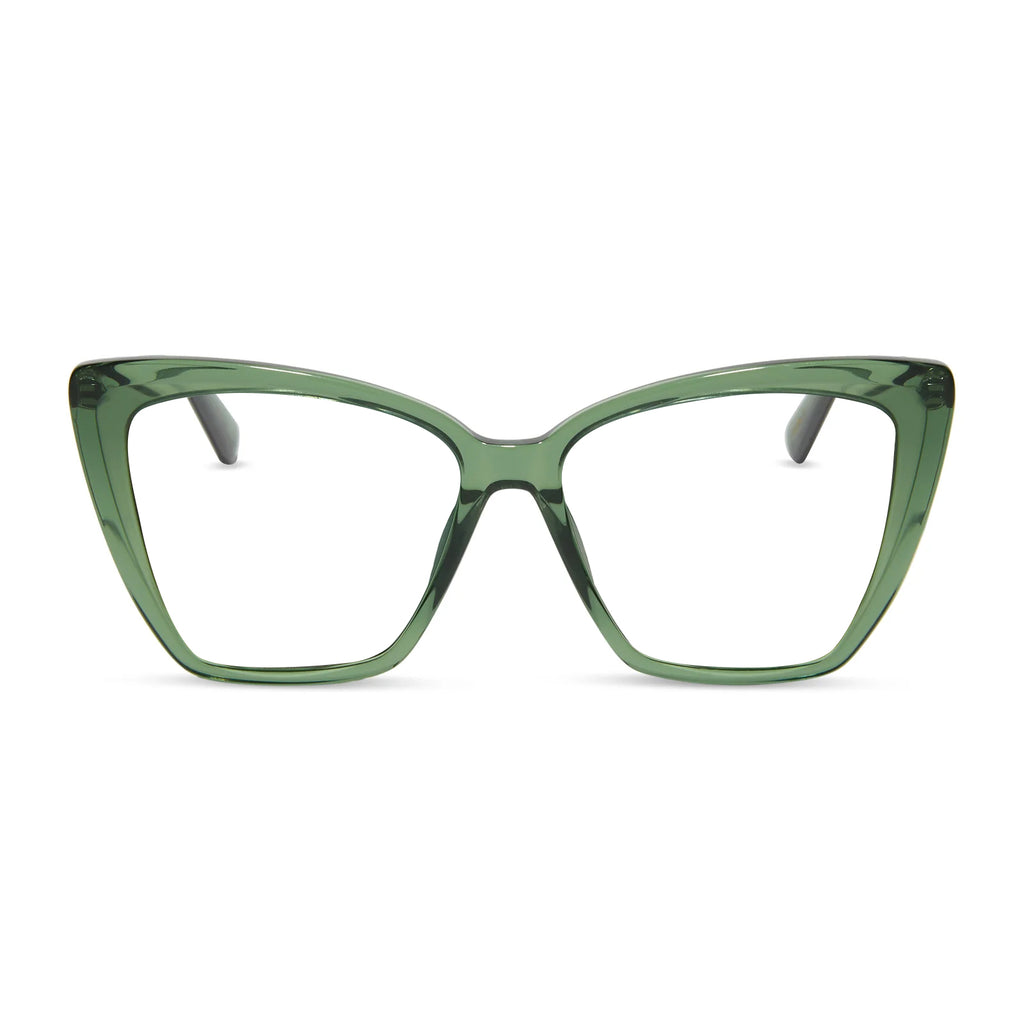 Becky Ii Cat Eye Prescription Glasses Sage Crystal Diff Eyewear
