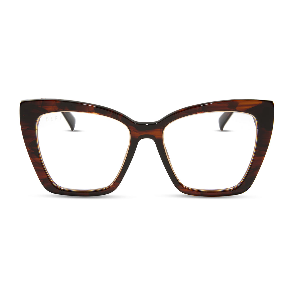 Becky Iv Xs Cat Eye Prescription Glasses Sequoia Tortoise Diff Eyewear