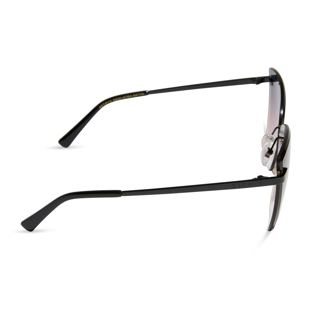 Becky V Cateye Sunglasses | Black & Twilight Gradient | DIFF Eyewear
