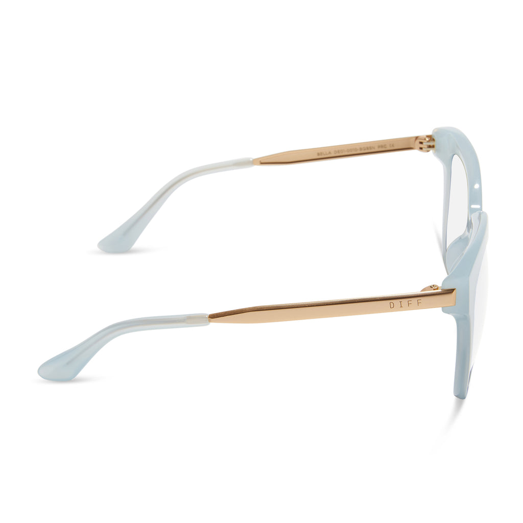 Bella Square Prescription Glasses Blue Dust Diff Eyewear