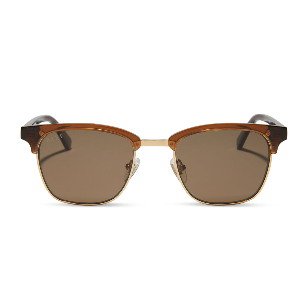 Biarritz Square Sunglasses Whiskey And Brown Diff Eyewear