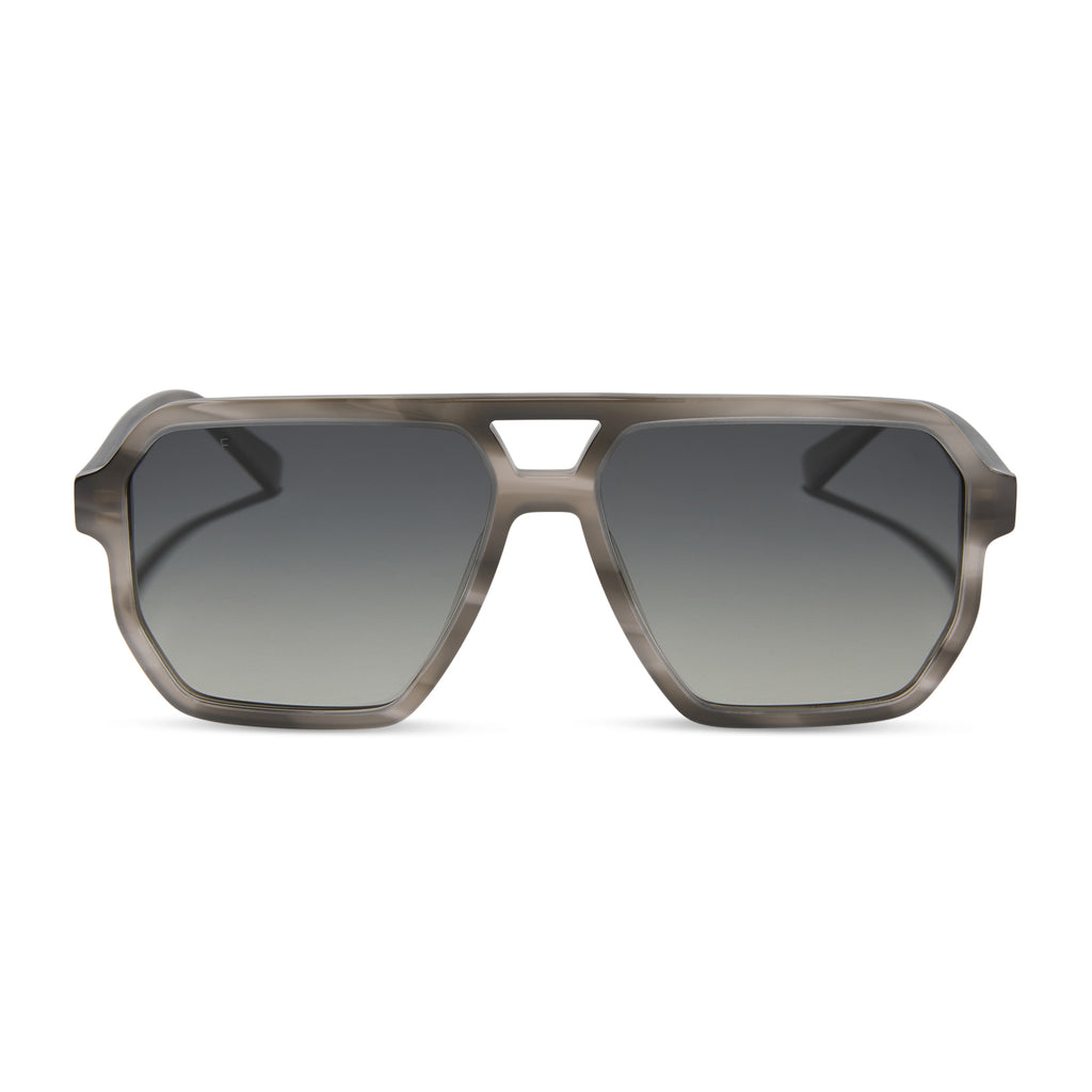 Cameron Navigator Sunglasses | Smoke Marble & Grey Gradient | DIFF Eyewear