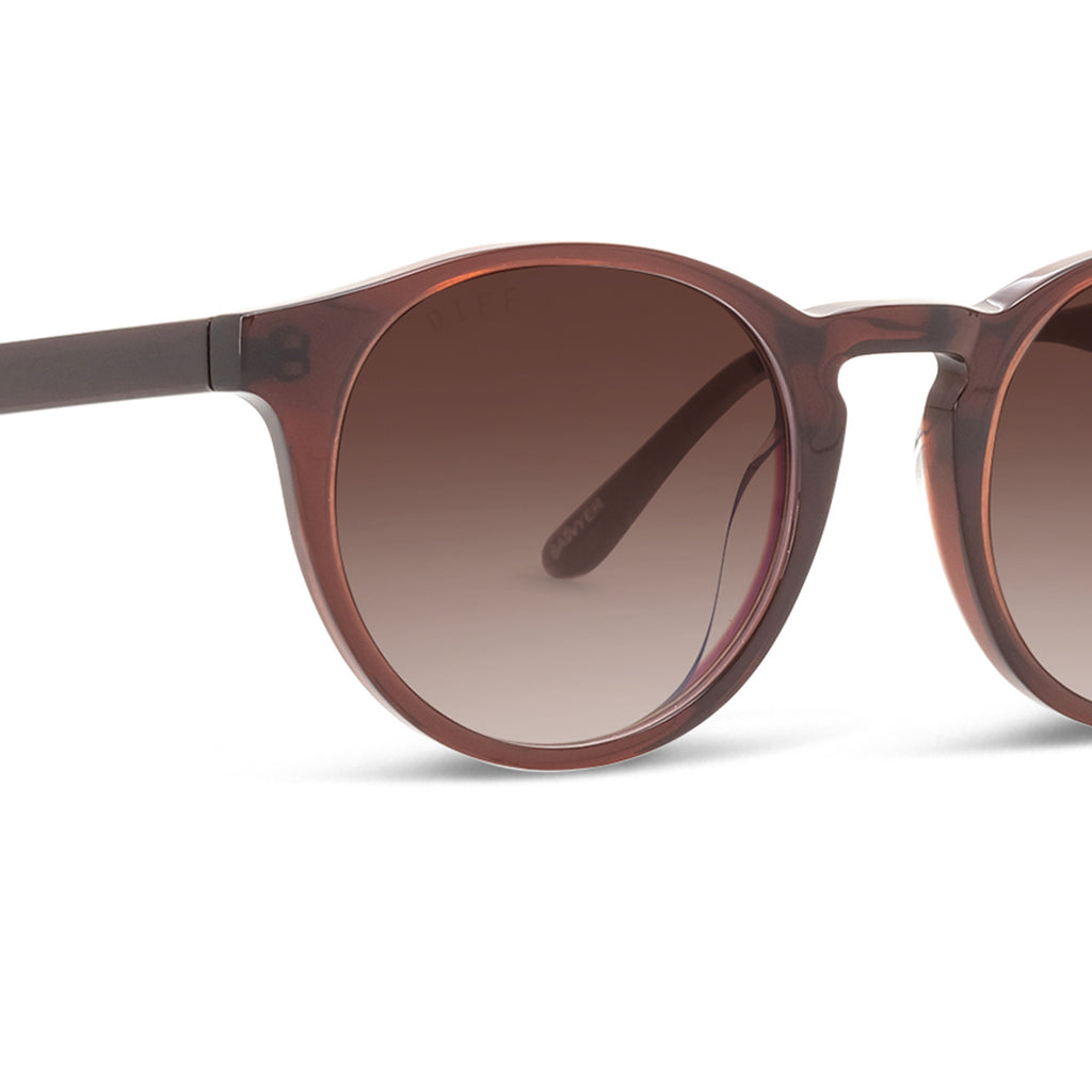 Sawyer Round Sunglasses Chestnut Crystal And Brown Gradient Diff Eyewear