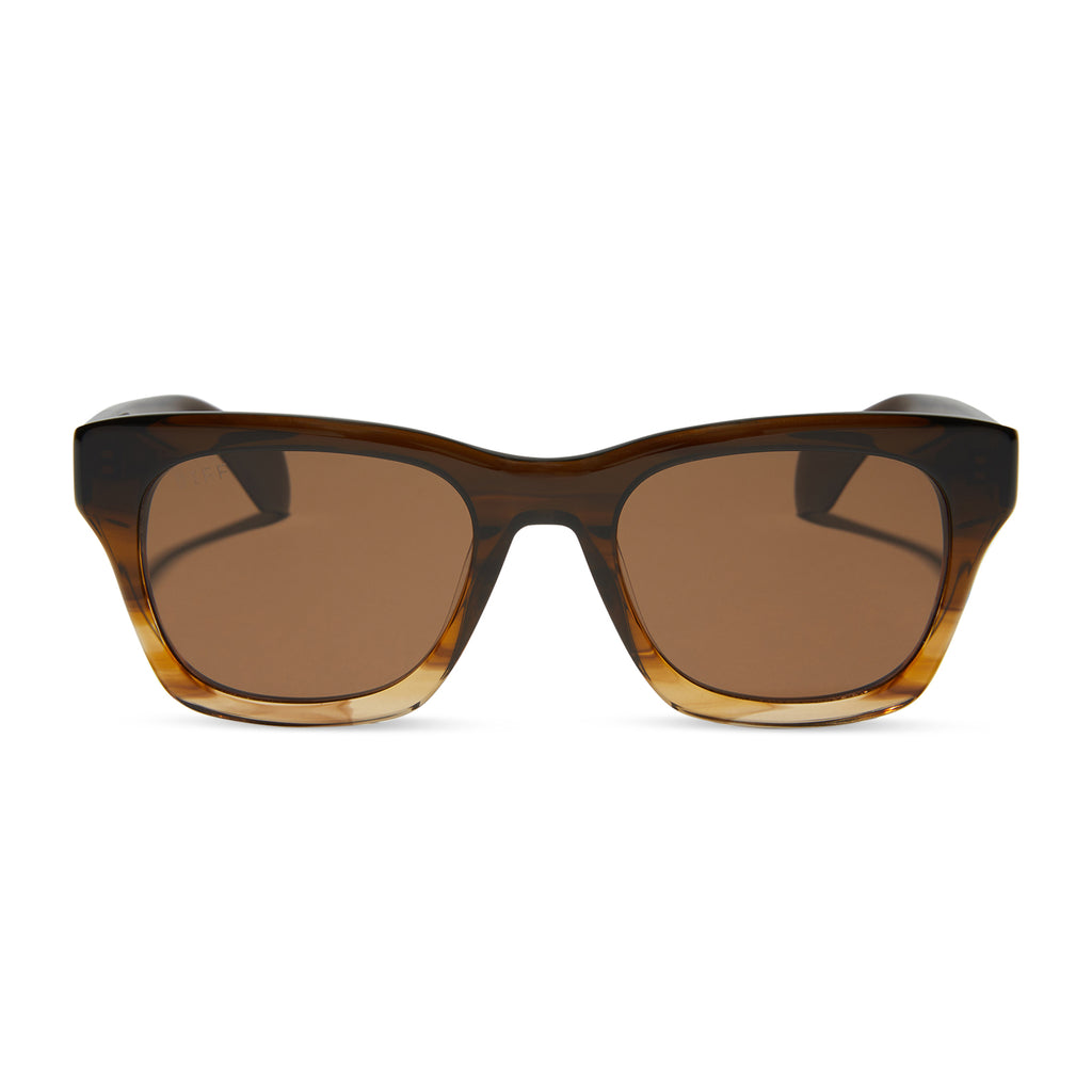 Dean Square Sunglasses Whiskey Fade And Brown Diff Eyewear