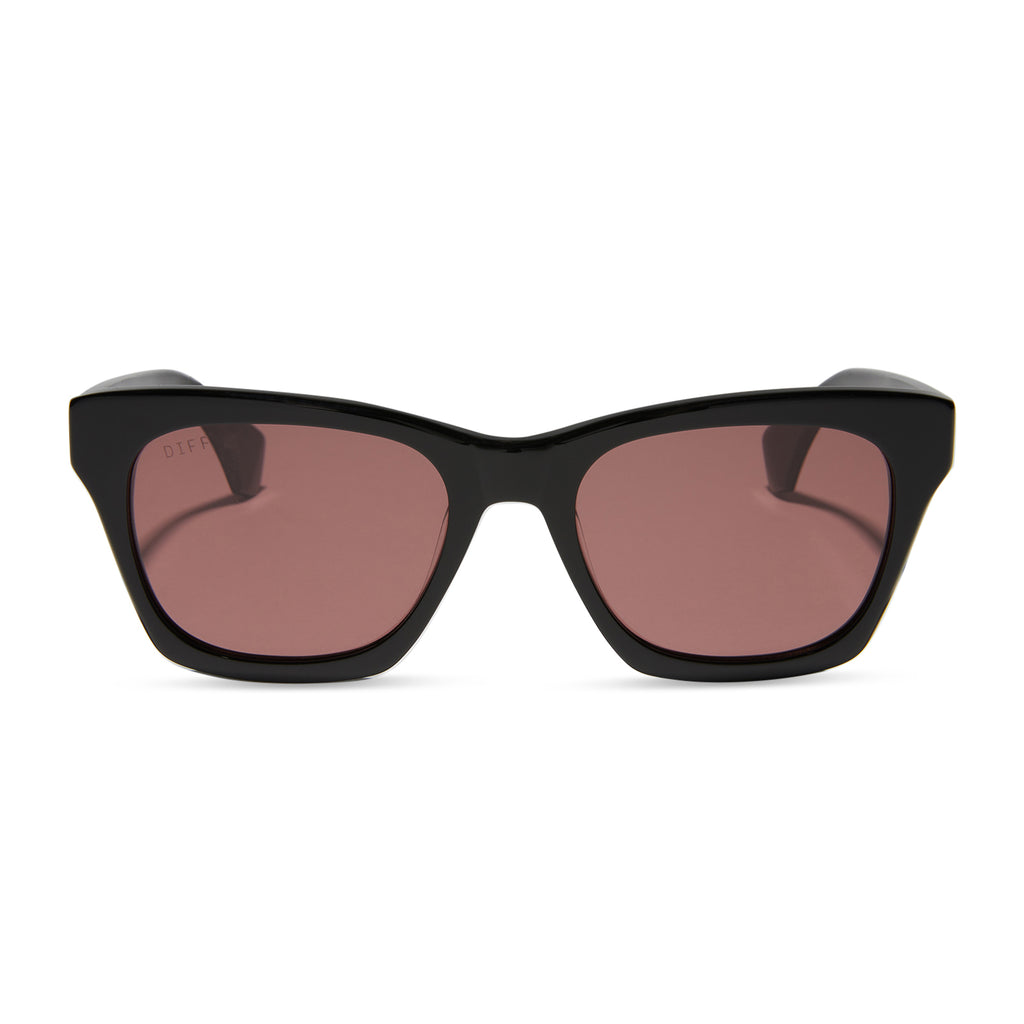 Dean Xl Square Sunglasses Black And Mauve Polarized Diff Eyewear