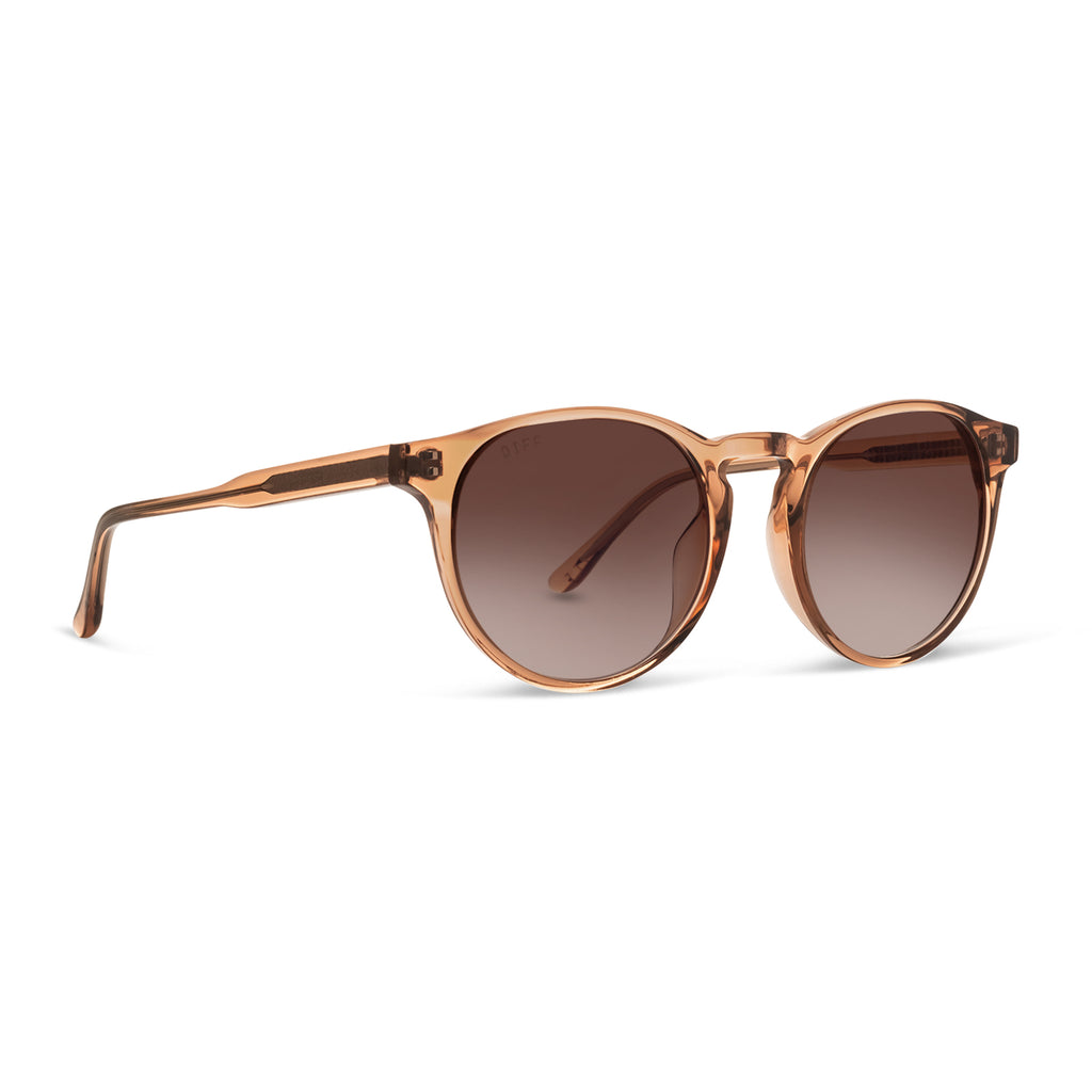 Sawyer Round Sunglasses Dunes Crystal And Brown Gradient Diff Eyewear