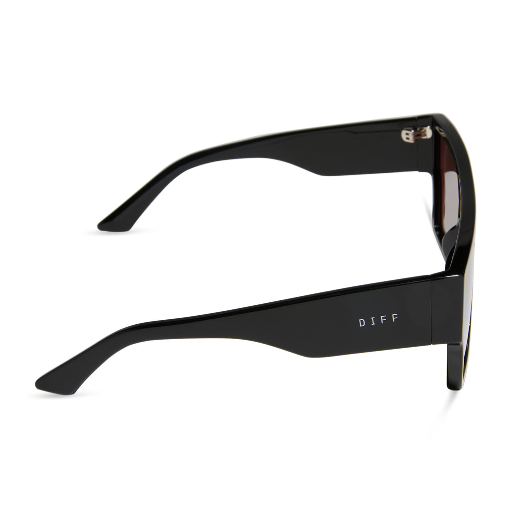 Electra Shield Sunglasses Black And Brown Gradient Diff Eyewear