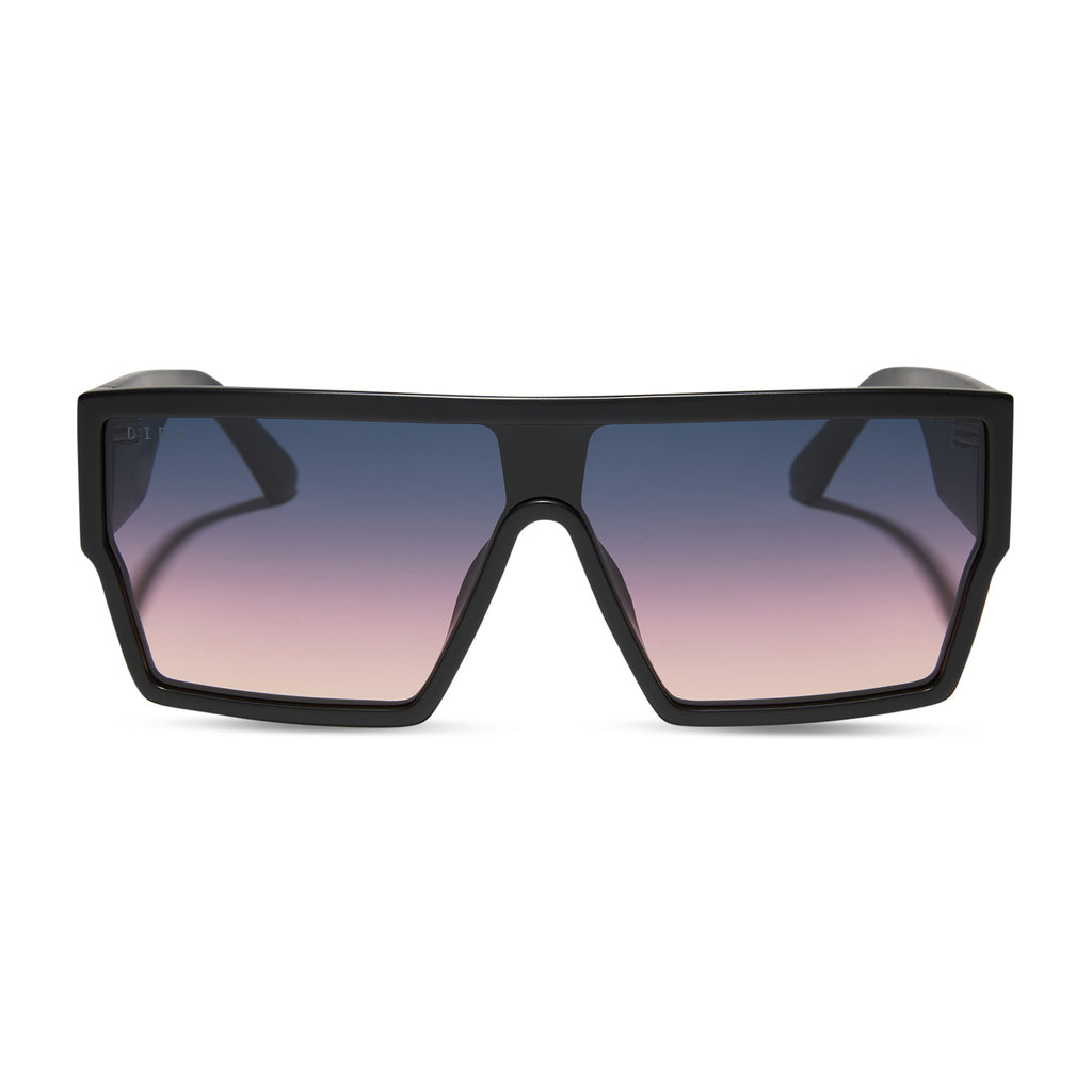 Electra Shield Sunglasses Matte Black And Twilight Gradient Diff Eyewear