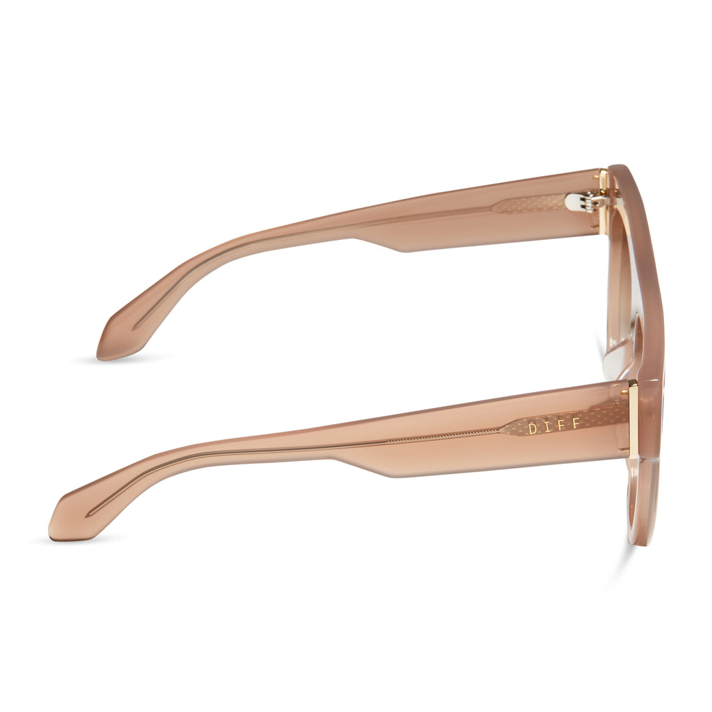 Georgie Square Sunglasses | Warm Taupe & Brown Gradient | DIFF Eyewear