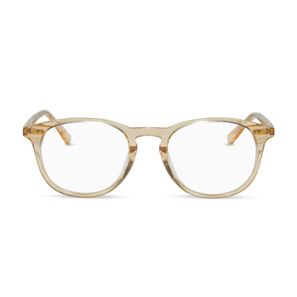 Jaxson Round Sunglasses Honey Crystal And Clear Diff Eyewear