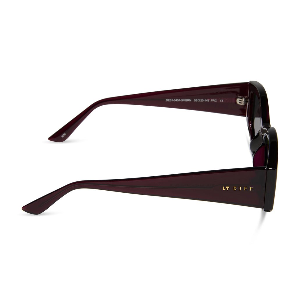 Kai Rectangle Sunglasses Mahogany And Brown Diff Eyewear