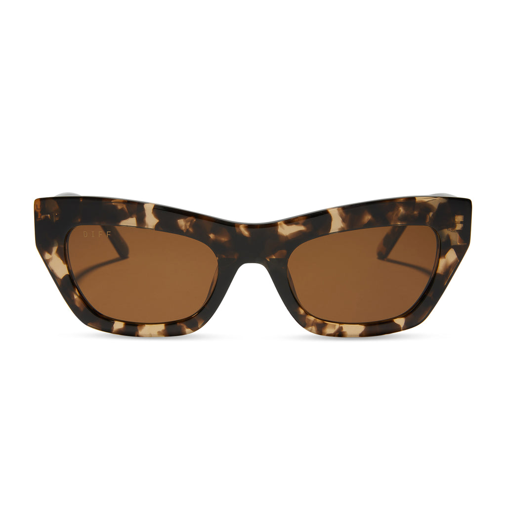 Katarina Cateye Sunglasses Espresso Tortoise And Brown Diff Eyewear