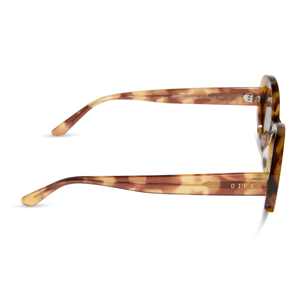 Lainey Oval Sunglasses | Brown Fleur & Brown | DIFF Eyewear