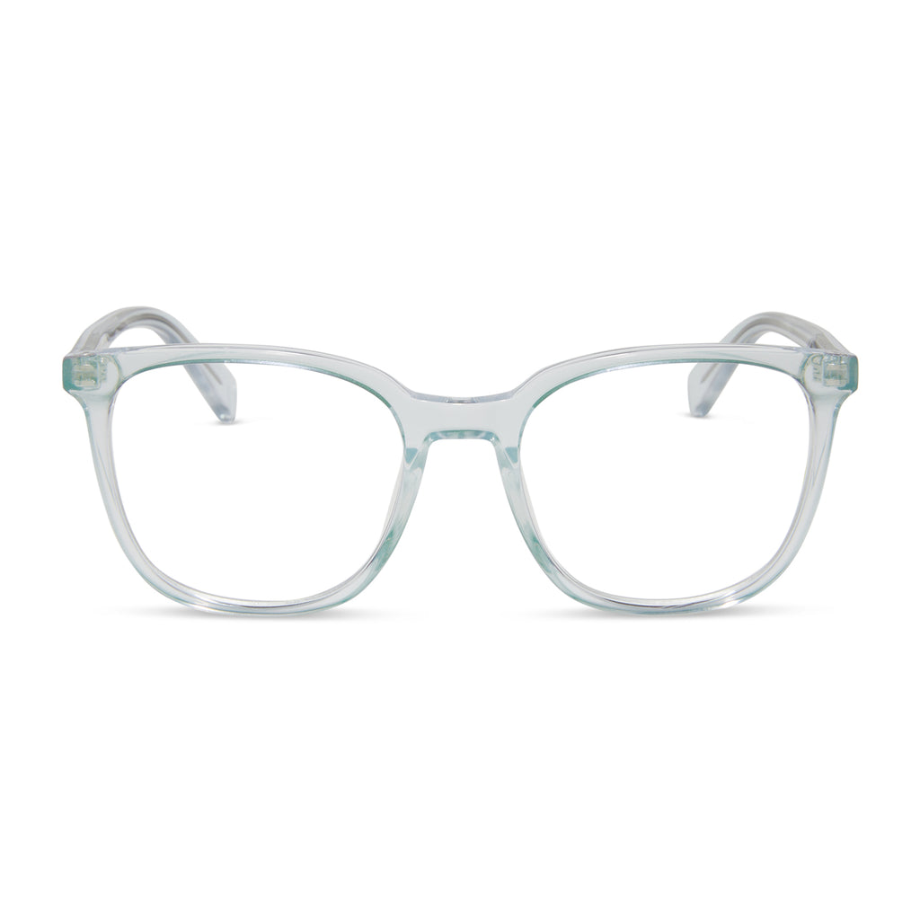 Parker Square Prescription Glasses Opalescent Turquoise Diff Eyewear