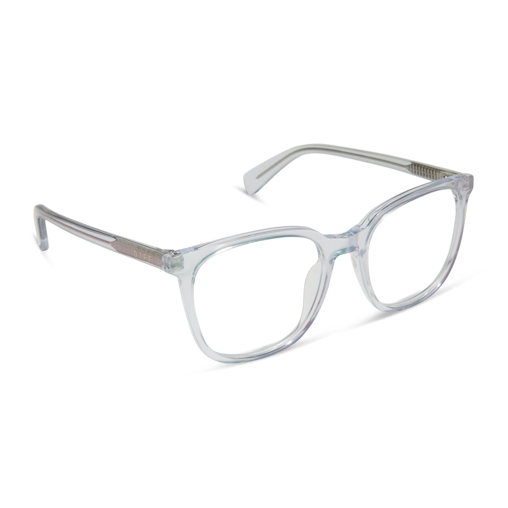 Parker Square Prescription Glasses Opalescent Turquoise Diff Eyewear