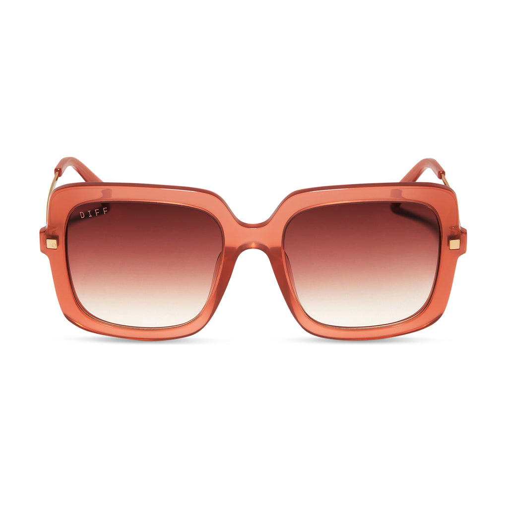 Sandra Square Sunglasses | Dusky Mauve & Dusk Gradient | DIFF Eyewear