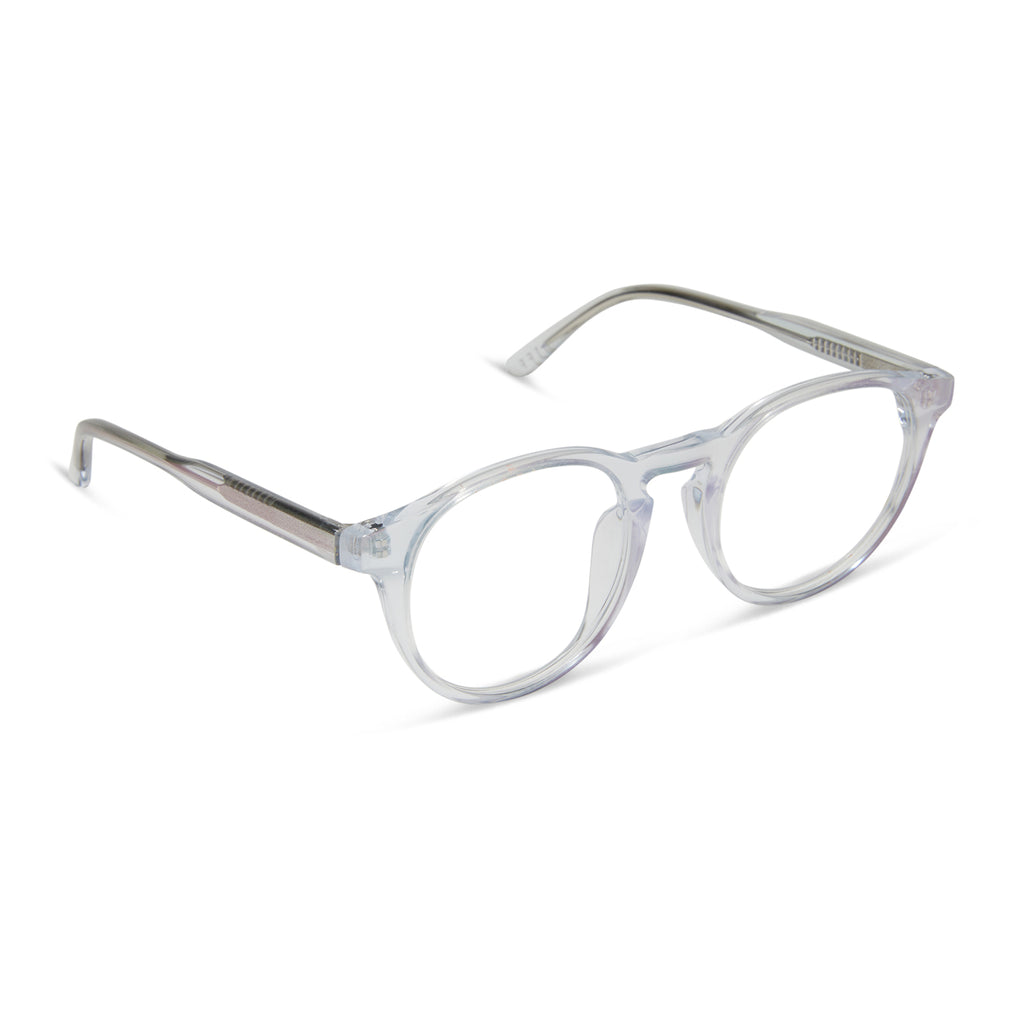 Sawyer Round Prescription Glasses Opalescent Turquoise Diff Eyewear