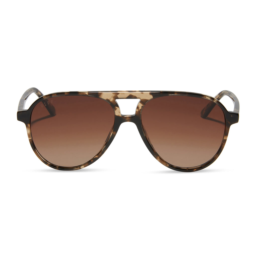 Tosca Ii Aviator Sunglasses Espresso Tortoise And Brown Gradient