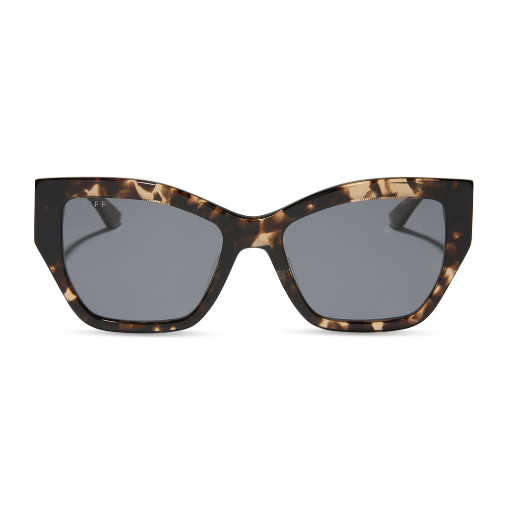 Vivienne Cateye Sunglasses | Espresso Tort & Grey | DIFF Eyewear