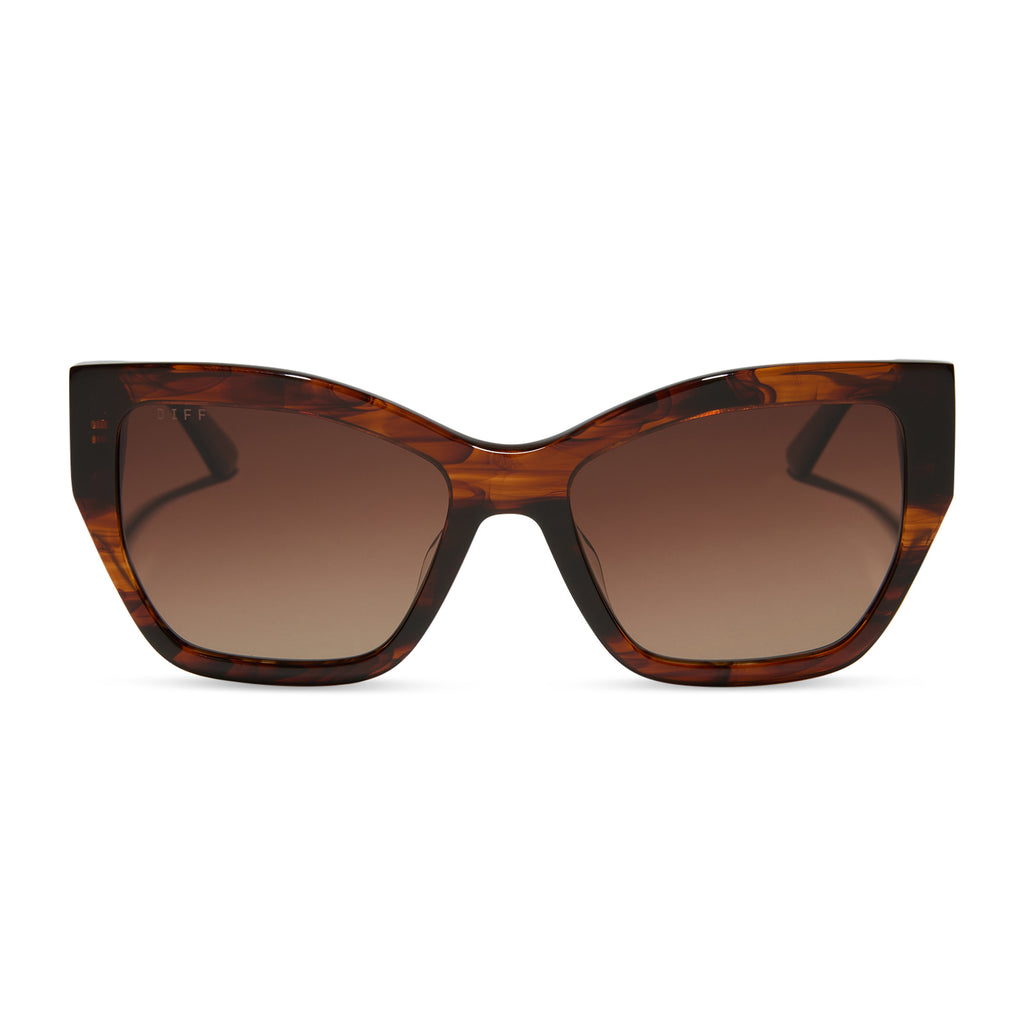 Vivienne Cateye Sunglasses Sequoia Tortoise And Brown Gradient Diff