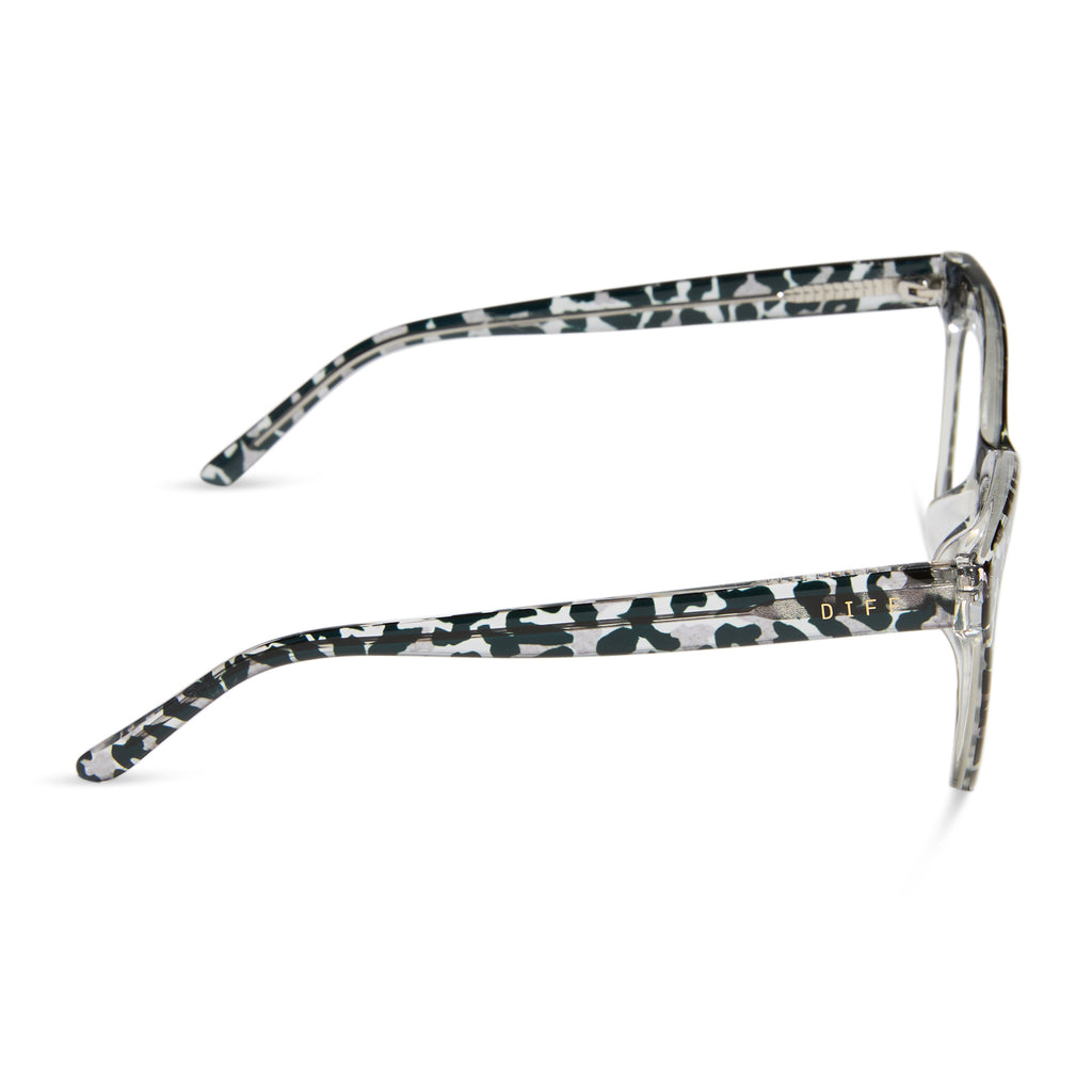 Winston Square Prescription Glasses Clear Leopard Diff Eyewear
