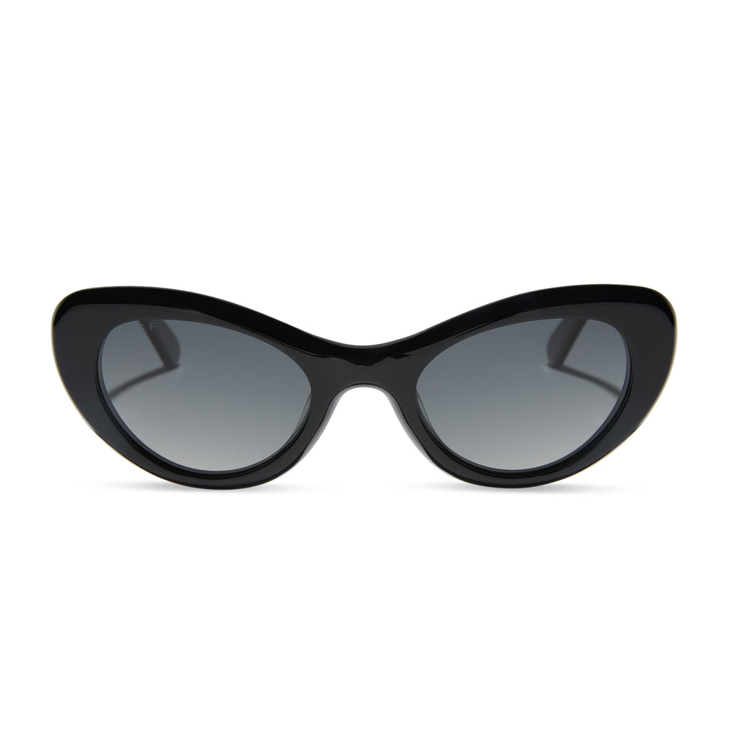 Zaria Cateye Sunglasses | Black & Grey Gradient | DIFF Eyewear