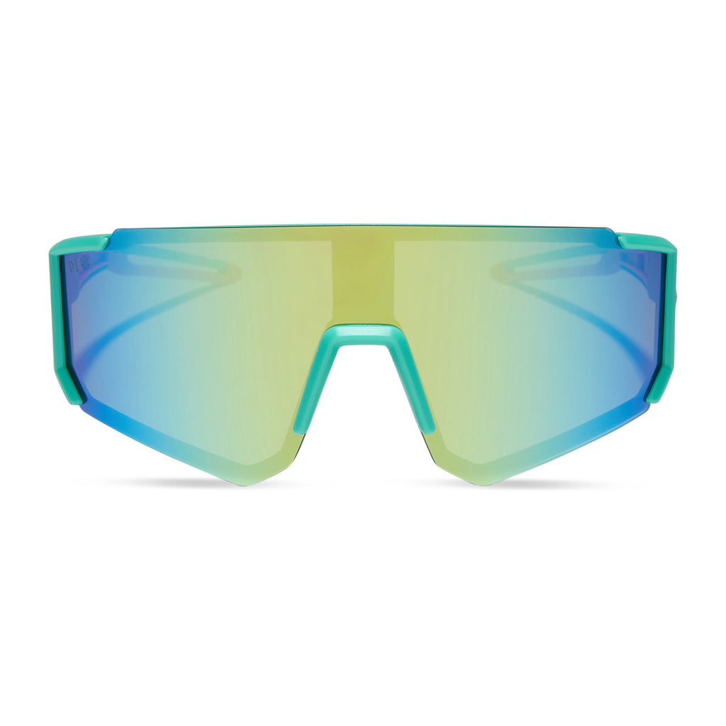 Heat Shield Sunglasses | Turquoise & Turquoise Ice Mirror | DIFF Eyewear