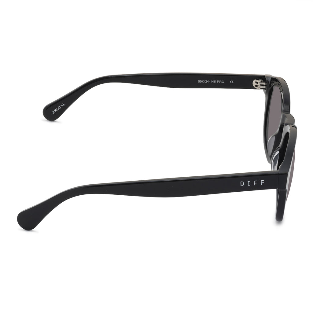 Arlo Xl Square Sunglasses Black And Grey Polarized Diff Eyewear