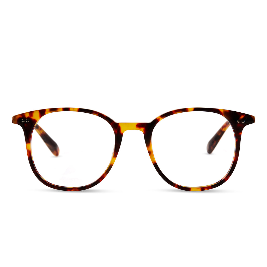 Maggie Square Prescription Glasses Amber Tortoise Diff Eyewear