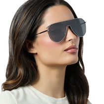 Dash SHIELD Shield Sunglasses | Gunmetal & Grey | DIFF Eyewear