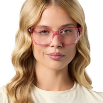 Maisie Cat Eye Prescription Glasses | Candy Pink Crystal | Diff Eyewear