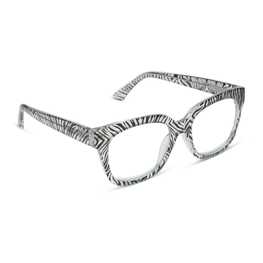 Ava Square Readers | Zebra | DIFF Eyewear