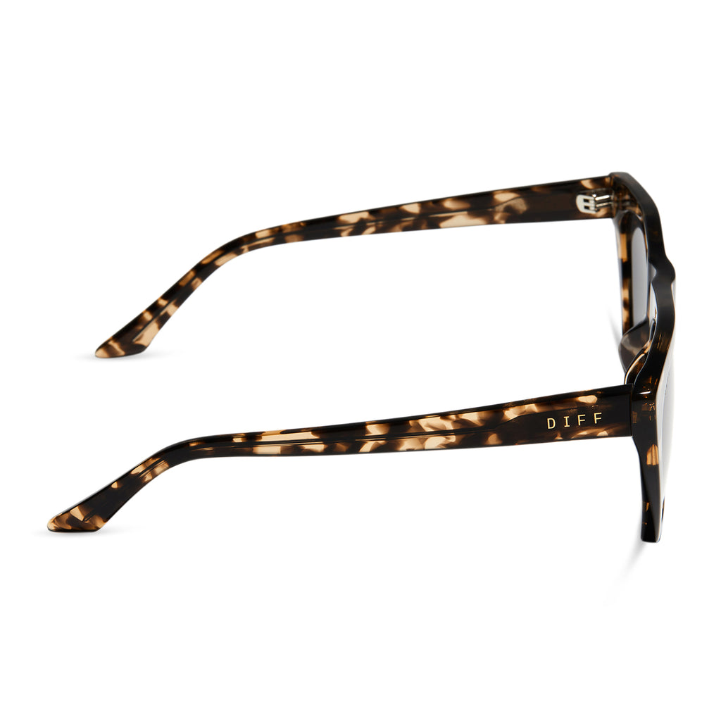 Avril Cat Eye Sunglasses | Espresso Tortoise & Grey | DIFF Eyewear