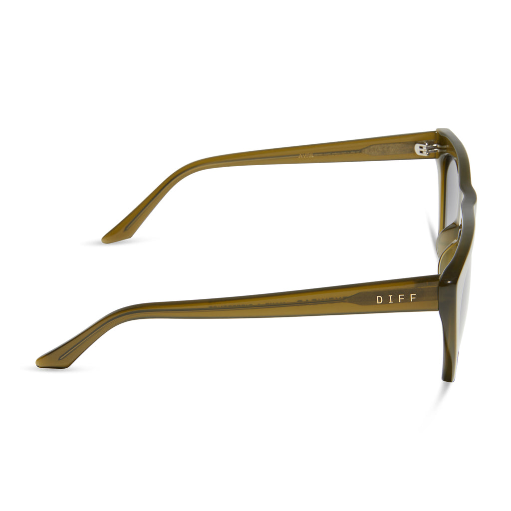 Avril Cat Eye Sunglasses | Rich Olive & Grey Gradient | DIFF Eyewear