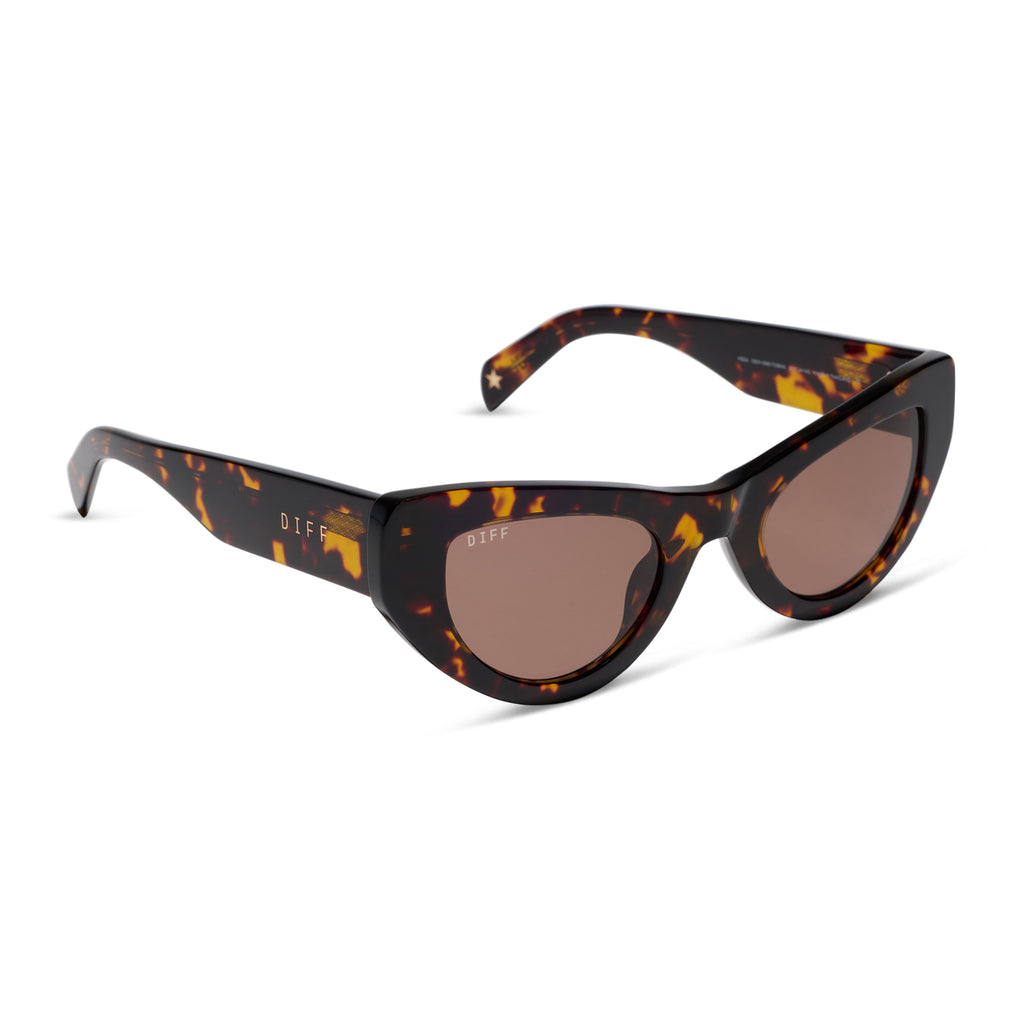 Beach Riot The Mesa Cateye Sunglasses | Tortoise & Brown | DIFF Eyewear