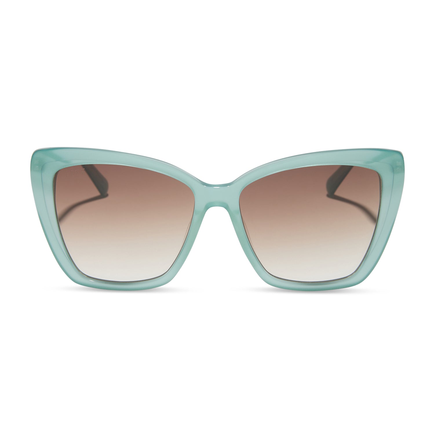 Becky II Cateye Sunglasses | Aquatic Awe & Brown Gradient | DIFF Eyewear