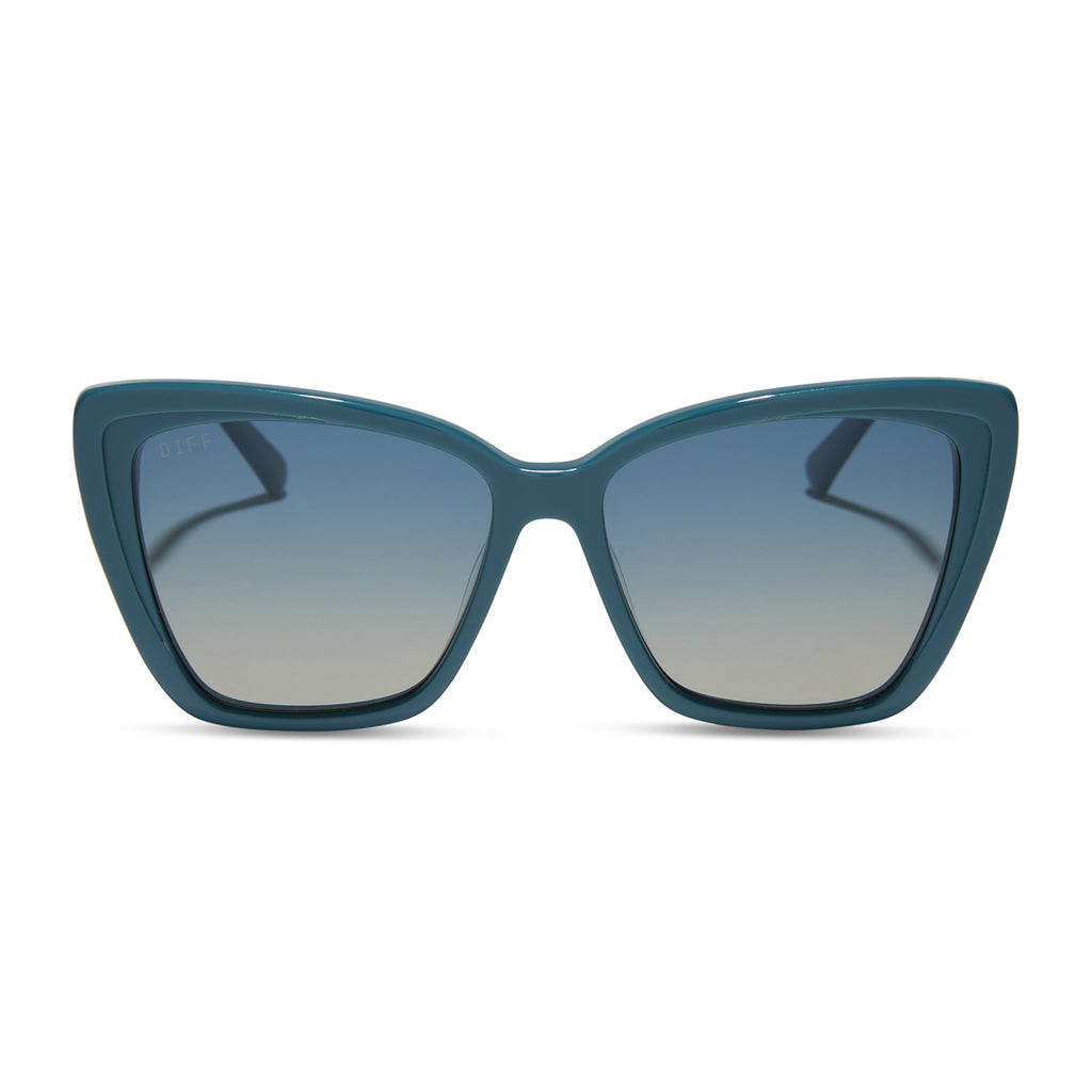 Becky II Cateye Sunglasses | Deep Space & Aegean Blue Flash | DIFF Eyewear