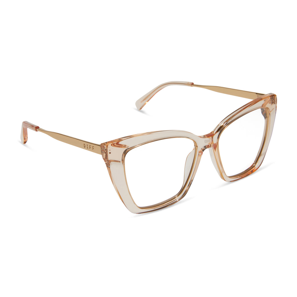 Becky IV XS Cat Eye Glasses | Rose Crystal | Diff Eyewear