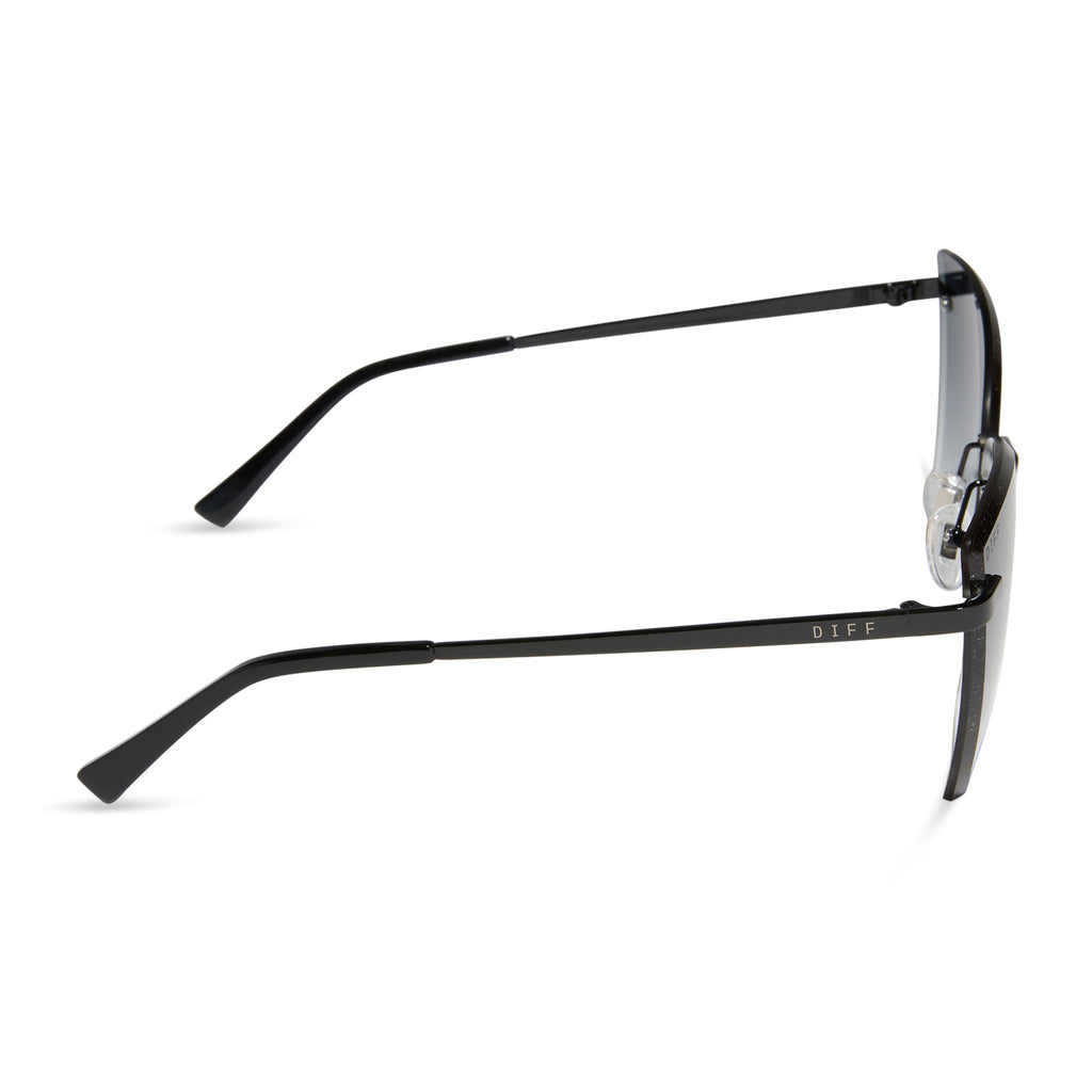 Becky V Cateye Sunglasses Black And Grey Gradient Diff Eyewear