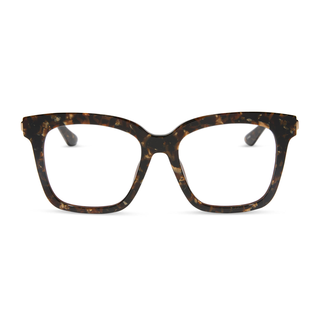Bella Square Glasses | Glitter Tortoise | DIFF Eyewear