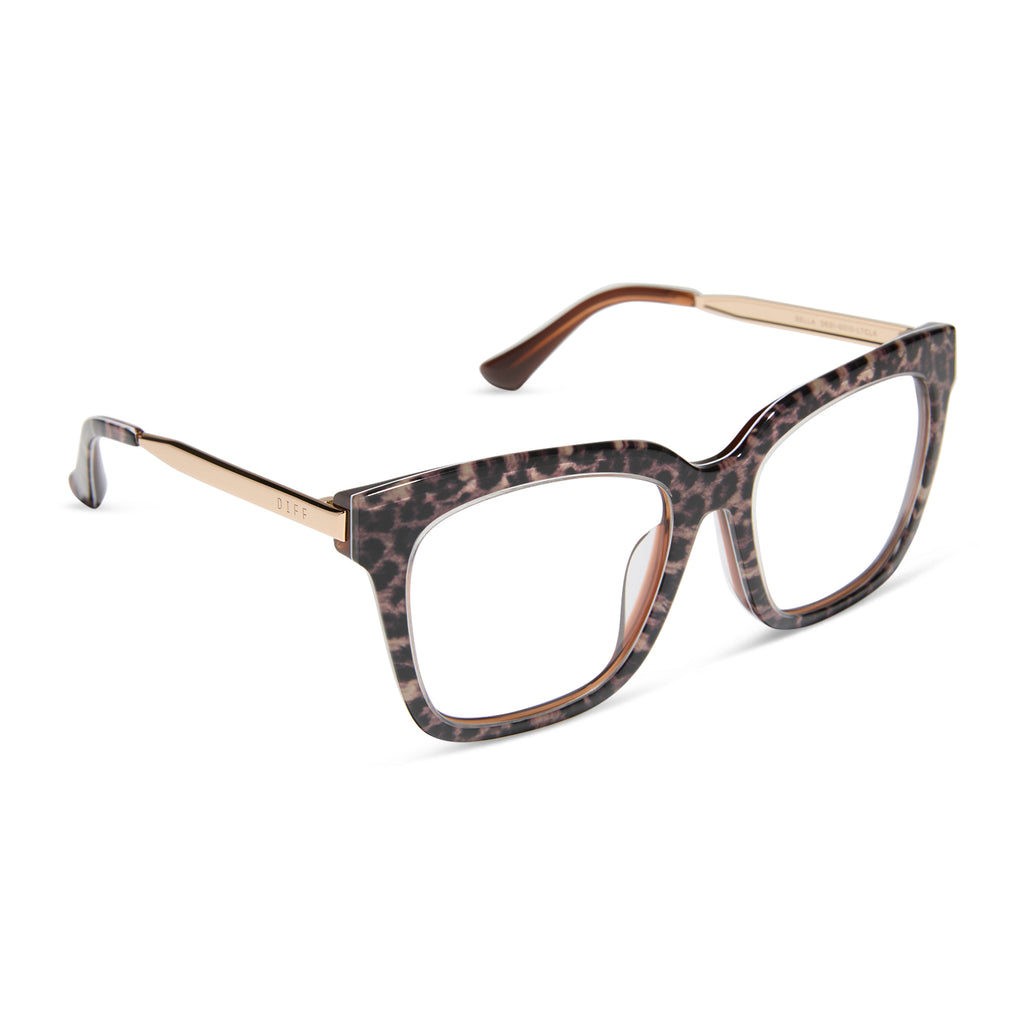 Bella Square Glasses | Leopard Tortoise | DIFF Eyewear
