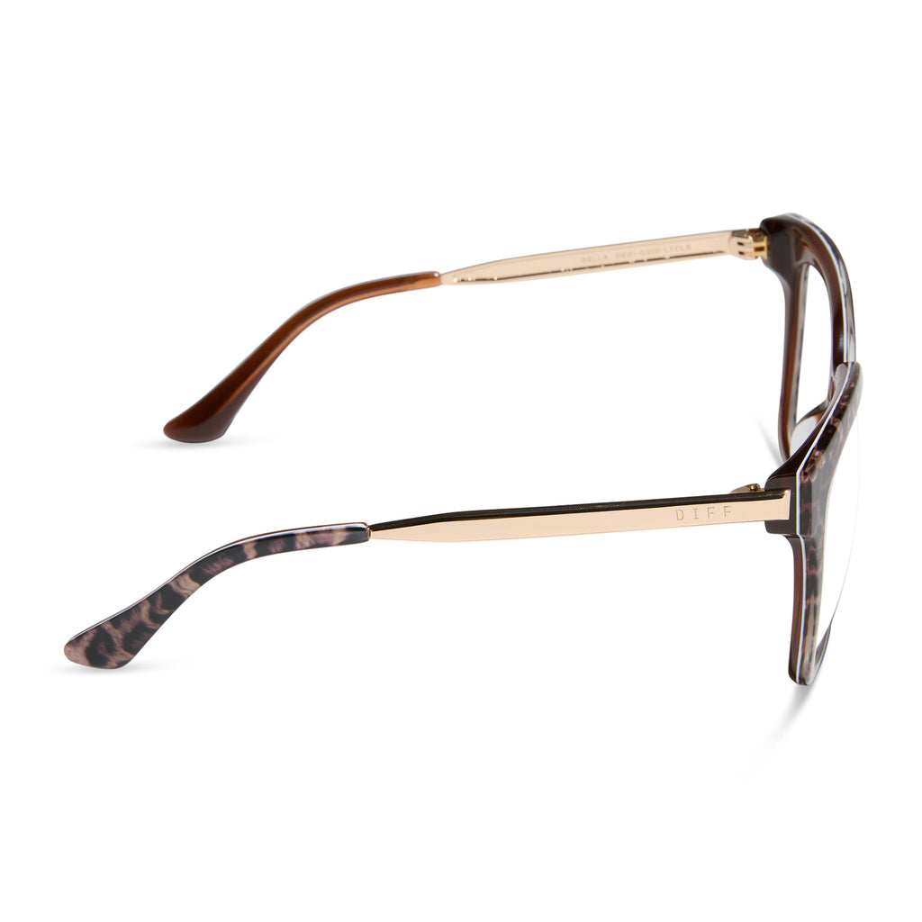 Bella Square Glasses | Leopard Tortoise | DIFF Eyewear