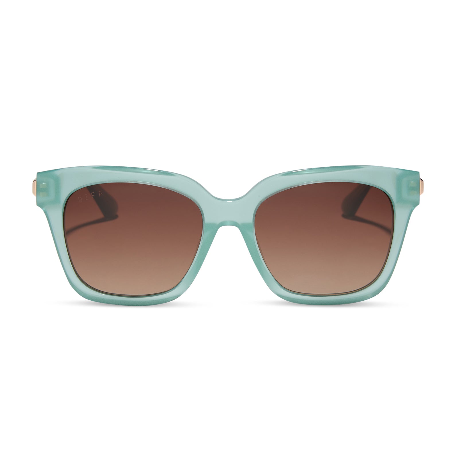 Bella XS Square Sunglasses | Aquatic Awe & Brown Gradient | DIFF Eyewear