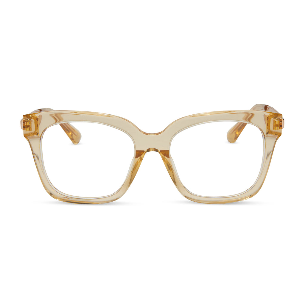 Bella Xs Square Sunglasses Honey Crystal And Clear Diff Eyewear