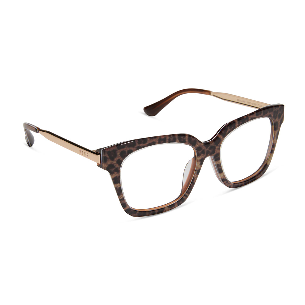 Bella XS Square Prescription Glasses | Leopard Tortoise | DIFF Eyewear
