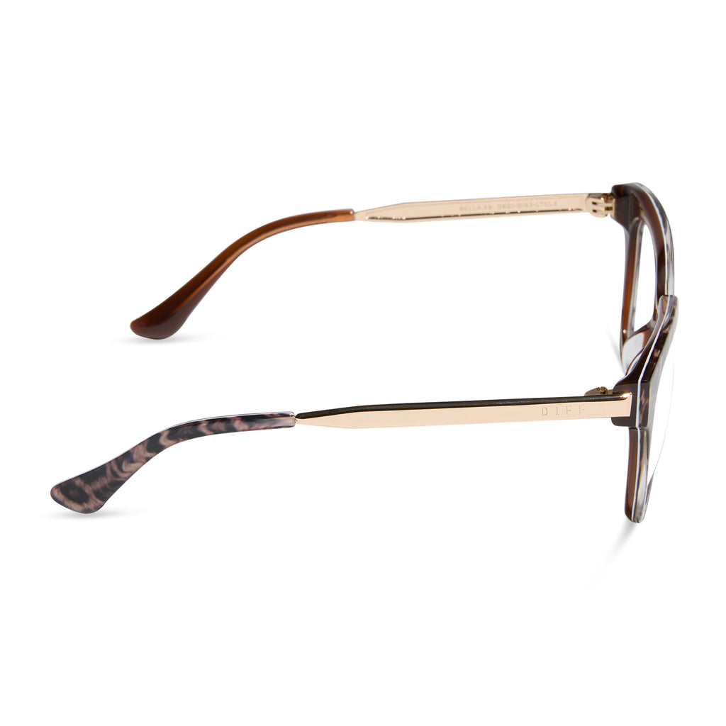 Bella XS Square Glasses | Leopard Tortoise | DIFF Eyewear